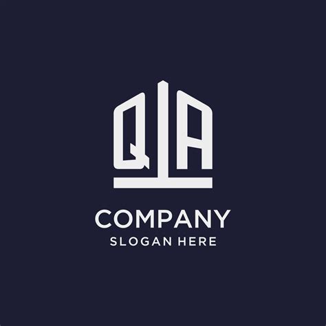 QA Initial Monogram Logo Design With Pentagon Shape Style 12736810 Vector Art At Vecteezy
