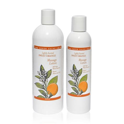 Lightly Scented Sweet Orange Massage Lotion Super Salve Co