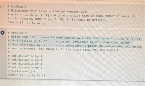 Solved Problem Write Code That Takes A List Of Chegg
