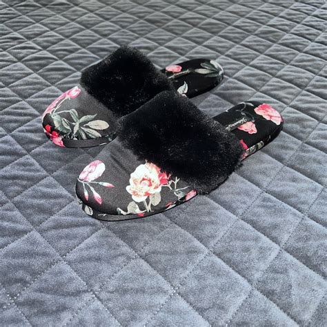 Victorias Secret Signature Size 5 6 Black Pink Satin Gem