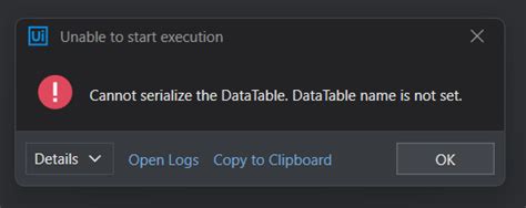 Cannot Serialize The Datatable Datatable Name Is Not Set Document Understanding Using Local