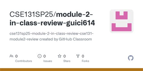 Github Cse Sp Module In Class Review Guici Cse Sp