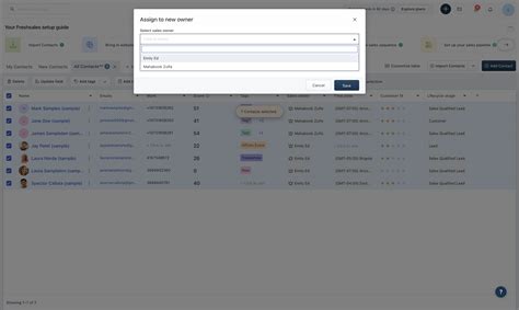 How To Bulk Assign Contacts Accounts And Deals Freshsales
