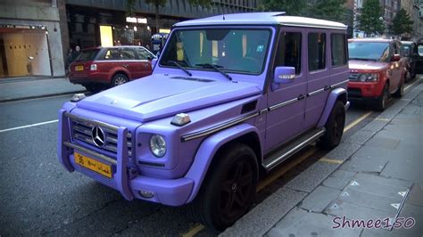 Matte Purple Mercedes G55 Amg Shots And Driving In London Youtube