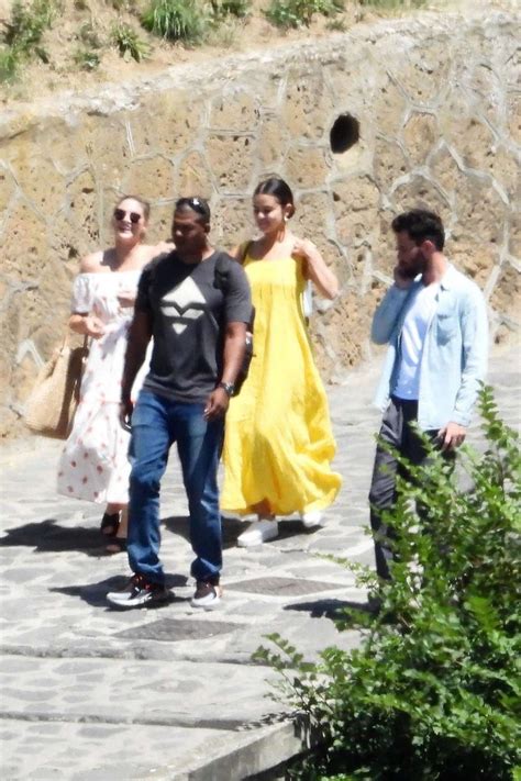 Index Of Wp Content Uploads Photos Selena Gomez In Long Yellow Dress Arrives On A Helicopter In