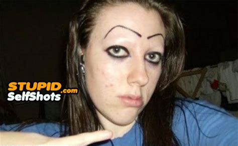 Russian Girl Eyebrows Selfie Stupid Self Shots