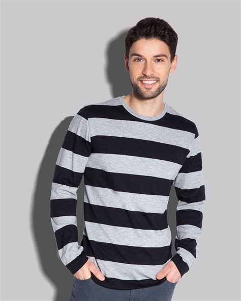 TOM ROSE T shirt męski z długim rękawem TOM ROSE