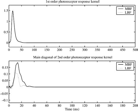Volterra Kernels For The Photoreceptor Response Collected At Bg 2