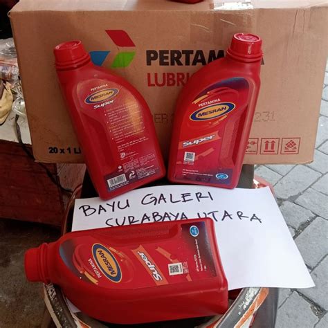 Jual Oli Mesran Super Liter Sae W Original By Pertamina Oli Pertamina Mesran Liter