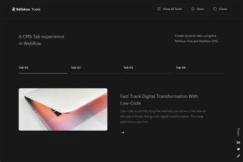 Cms Tabs By Refokus Webflow