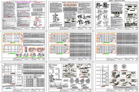 Structural Details For 4 Storey Office Building Drawing In Autocad Dwg File
