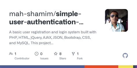 Github Mah Shamimsimple User Authentication System A Basic User Registration And Login