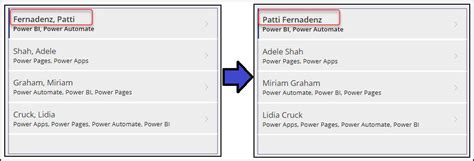 How To Replace Position Of First Name And Last Name In Power Apps