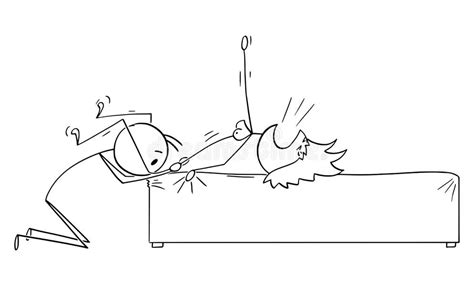 Vector Cartoon Illustration Of Kama Sutra Sex Pose Sexual Position Of Man And Woman Stock