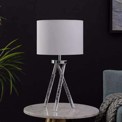 Latitude Run® Table Lamp Silver Metal Wayfair
