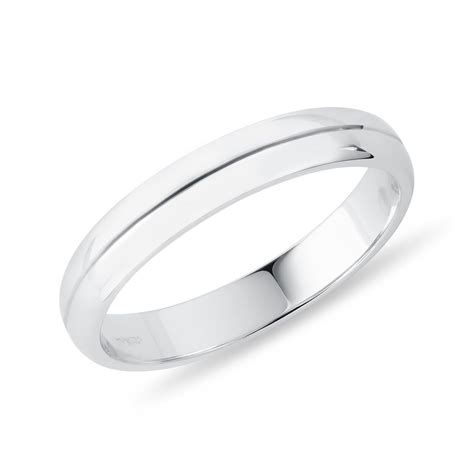 Eleganter Ehering Aus Wei Gold F R M Nner Klenota