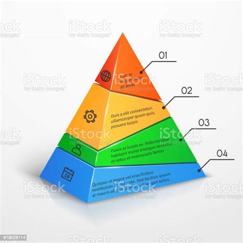 레이어 계층 구조 피라미드 차트 벡터 프리젠 테이션 인포그래픽 템플릿 0명에 대한 스톡 벡터 아트 및 기타 이미지 0명 개념 개념과 주제 Istock
