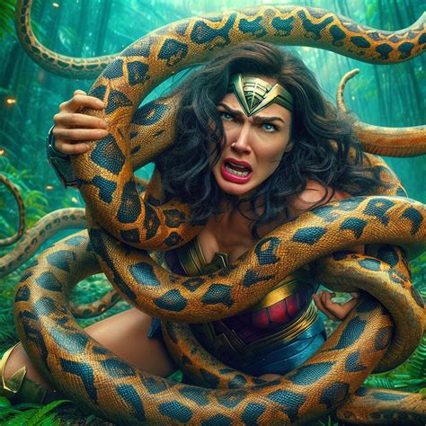 Wonder Woman Python Peril By Aeazine On Deviantart