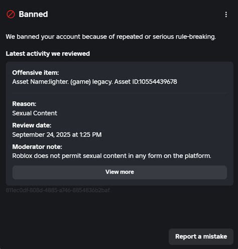 Robloxs Ai Moderation Banned Me For Sexual Content On A Game I Havent Updated Since 2022 And