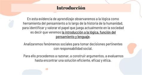 Solution Introduccion A La Logica Evidencia Studypool