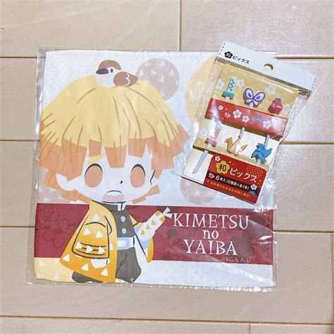 【我妻善逸】鬼滅の刃 デフォルメver マイクロファイバーandピックセット メルカリ