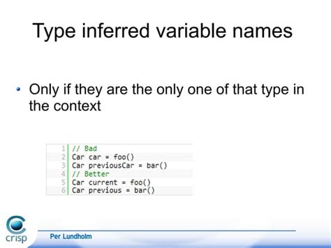 Rules On Code Readability Ppt