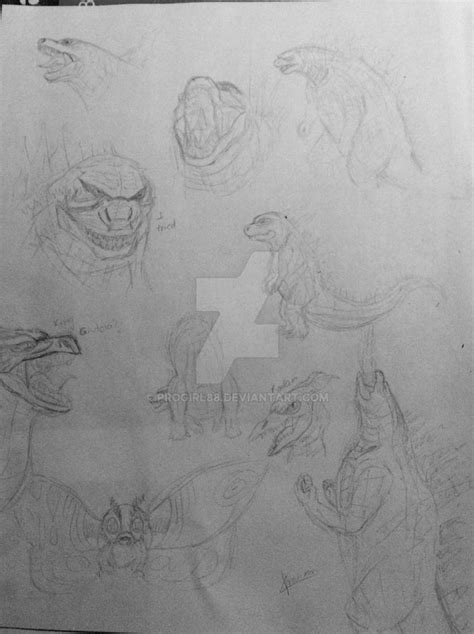 Kaiju Sketches By Progirl88 On Deviantart