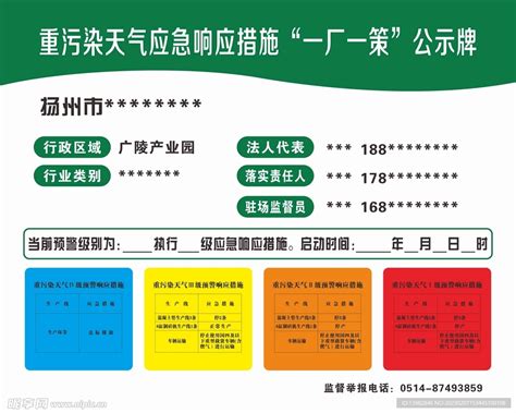 重污染天气响应公示牌设计图海报设计广告设计设计图库昵图网