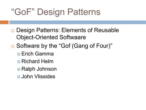 Designpattern Overviewpptx