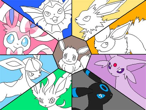 Pixilart Color Your Favorite Eevee By InnerDemons