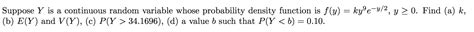 Solved Suppose Y Is A Continuous Random Variable Whose Chegg