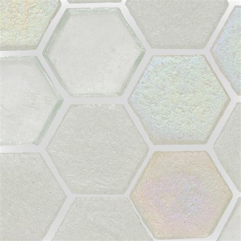 Iceberg Hexagonal Glass Tile E1xicebxxs American Glass Mosaics