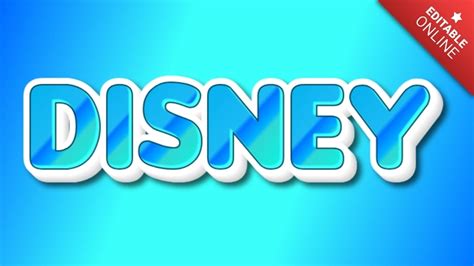 Disney Blue Shiny Font Text Effect Generator