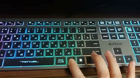 Как регулировать подсветку клавиш на клавиатуре A4tech включнние и выключение светлее и темнее
