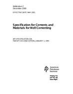 API Spec 10A 1995 Unbound PDF Engineering Industrial Standards