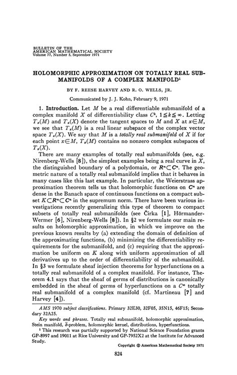 Pdf Holomorphic Approximation On Totally Real Submanifolds Of A