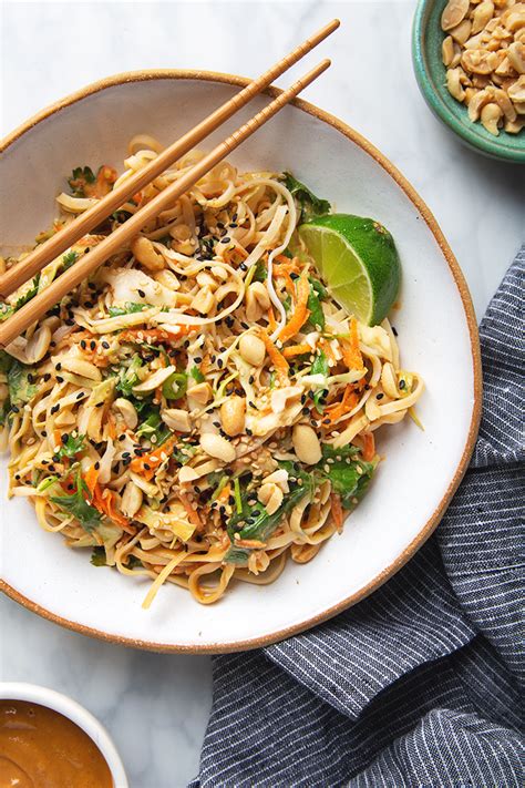 Vegan Thai Noodle Salad With Peanut Dressing Gluten Free Recipe