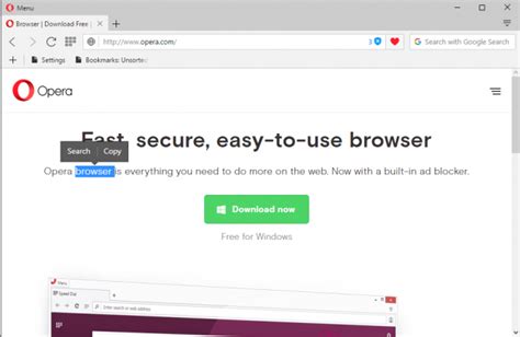 Opera New Search Popup Feature Ghacks Tech News