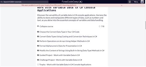 Collation Microsoft C Usernametrophy Error Page 4 Freecodecamp Support The