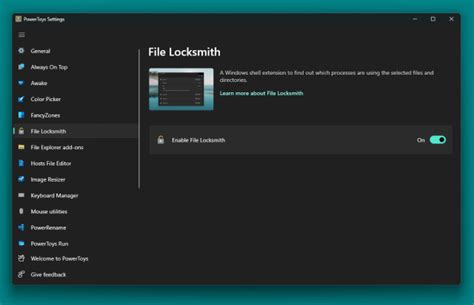 Comment Utiliser Le Nouvel Utilitaire File Locksmith Dans PowerToys