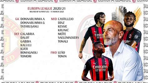 Jadwal Liga Eropa Live Sctv Malam Ini Man United Vs Ac Milan