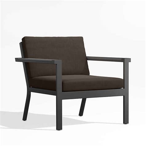 Alfresco Petite Java Brown Sunbrella Outdoor Loungearmless Chair