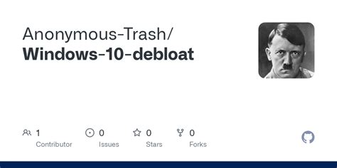 Windows 10 Debloatwindows10debloaterps1 At Main · Anonymous Trash