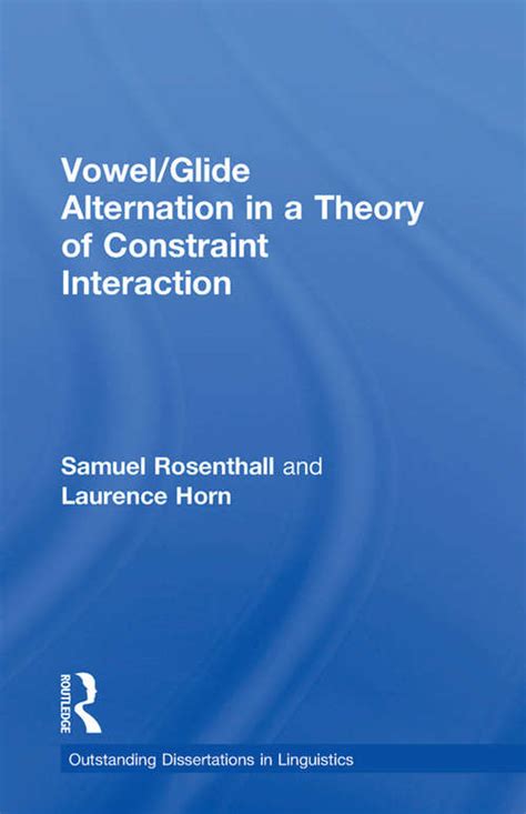 Vowel Glide Alternation In A Theory Of Constraint Interaction Bookshare