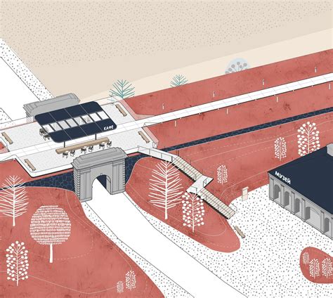 Axonometric Architecture Collage Park Architecture Picture