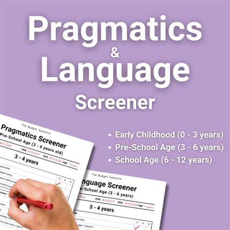 Pragmatics Screener Language Screener Iep Goals By The Budget Speechie