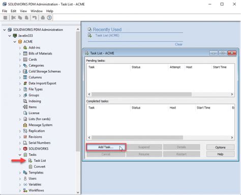 SOLIDWORKS PDM Task Manual Launch On Right Click Actions