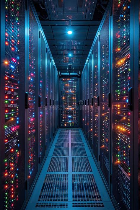 Data Server Network Room Stock Illustration Illustration Of Hardware