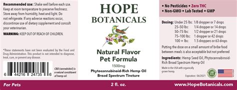 Broad Spectrum Cbd For Pets In Natural Flavor Comes In Two Sizes