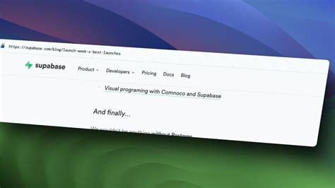 supabase launches comnoco no code backends comnoco posted on the